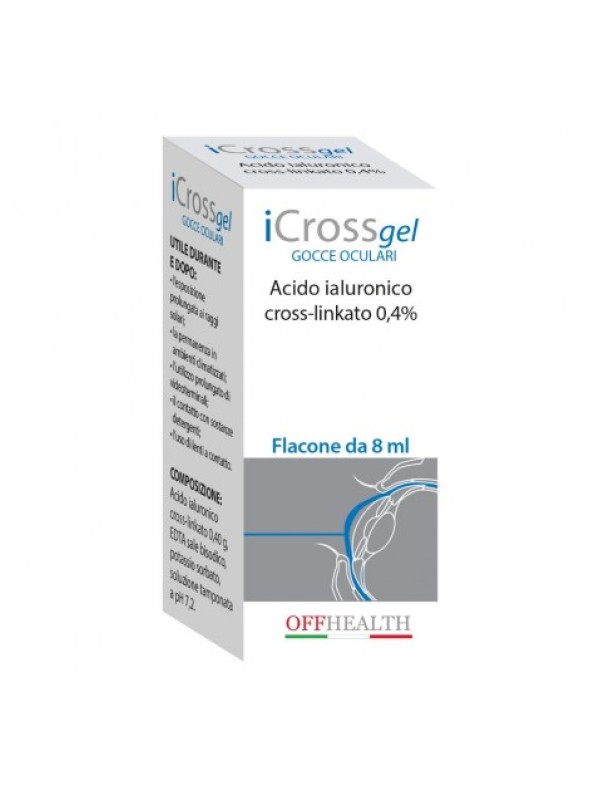 iCross gel oculare per idratazione profonda e protezione dell'occhio secco - 8 millilitri