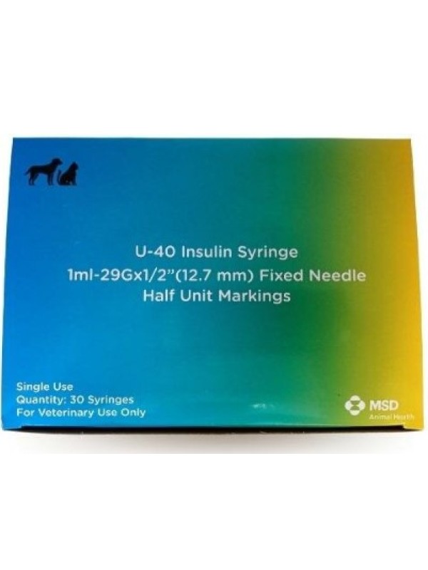 Siringa insulina veterinaria 30 pezzi 40ui/ml