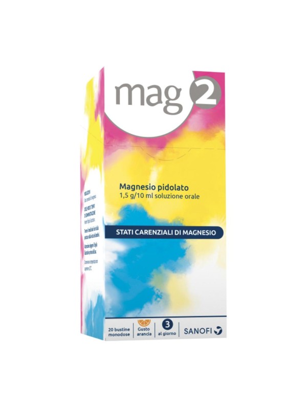 MAG 2*orale soluz 20 bustine monodose 10 ml 1,5 g/10 ml